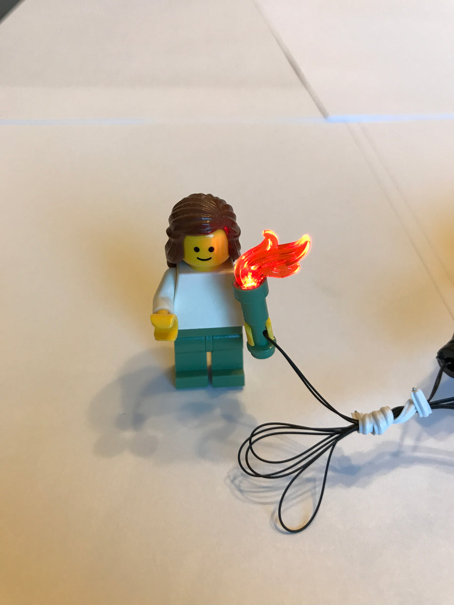 blinking fire torch & blinking pink heart shaped torch led for lego US ...