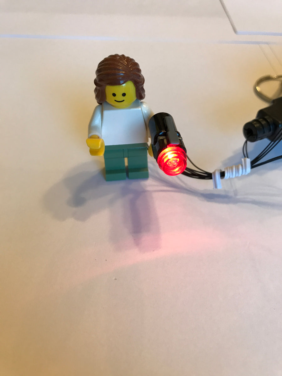 2 red blinking Weapon Gun Mini Blaster led for lego Minifig Shooter US ...